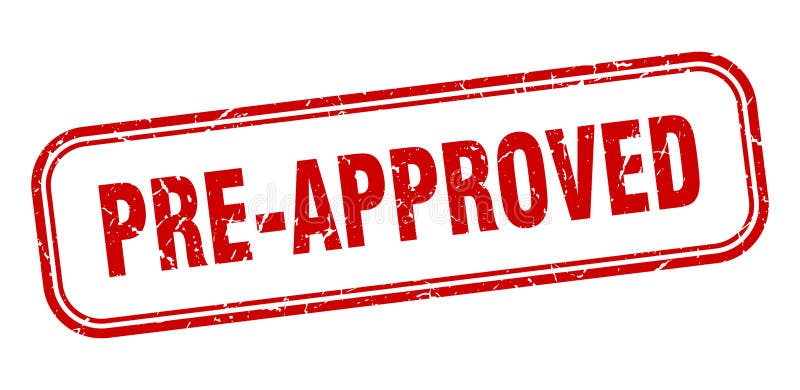 Pre-approved Stamp. Pre-approved Round Sign. Pre-approved Stock Vector ...