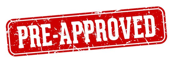 Pre-approved Rectangular Sign. Pre-approved Stamp Stock Vector ...