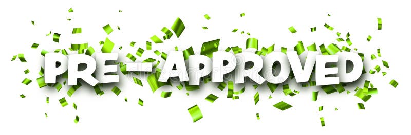 Pre-approved Sign Over Cut Out Foil Green Confetti Backgaround Stock ...