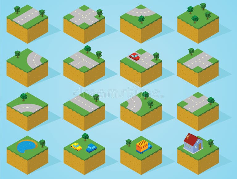 Assembly Isometric Map Road Stock Illustrations – 2 Assembly Isometric ...