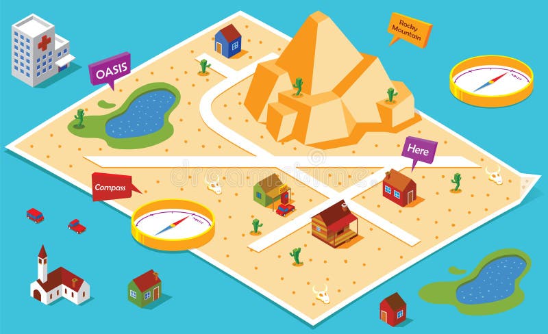 Pre Assembly Isometric Map-road Stock Vector - Illustration of mini ...