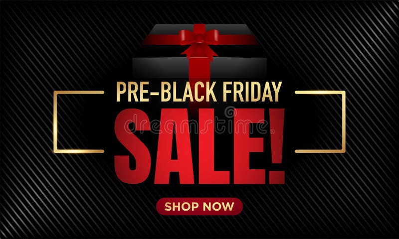 Pre-Black Friday Sale Banner. Vector Illustration Stock Vector ...