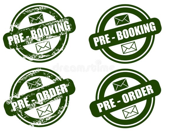 Pre Booking / Order Grunge Stamp Set Stock Illustration - Illustration ...