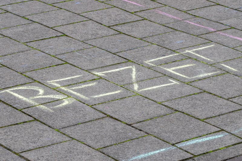 Pre Calk Text Bezet for Kingsday at Amsterdam the Netherlands 17-4-2023 ...