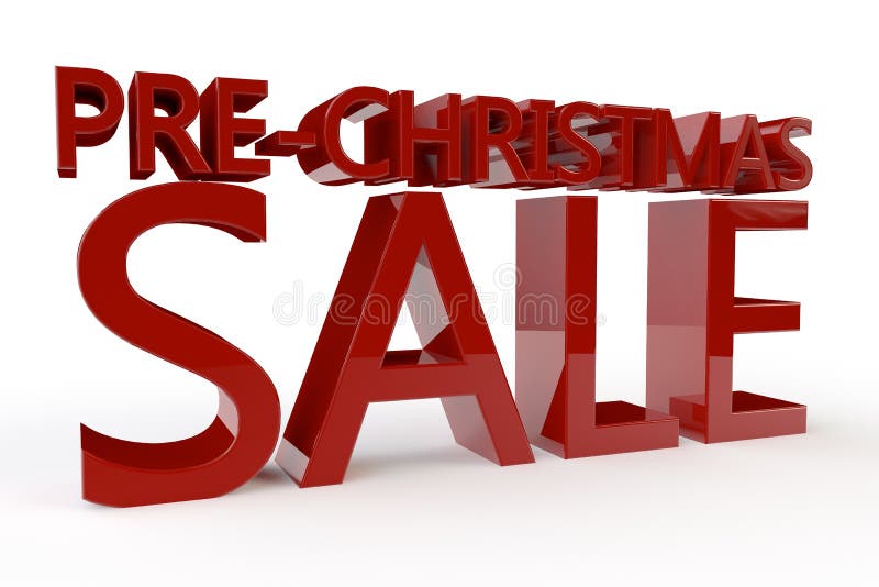 Big Christmas Sale in 3d Red Letters and Block Stock Illustration ...