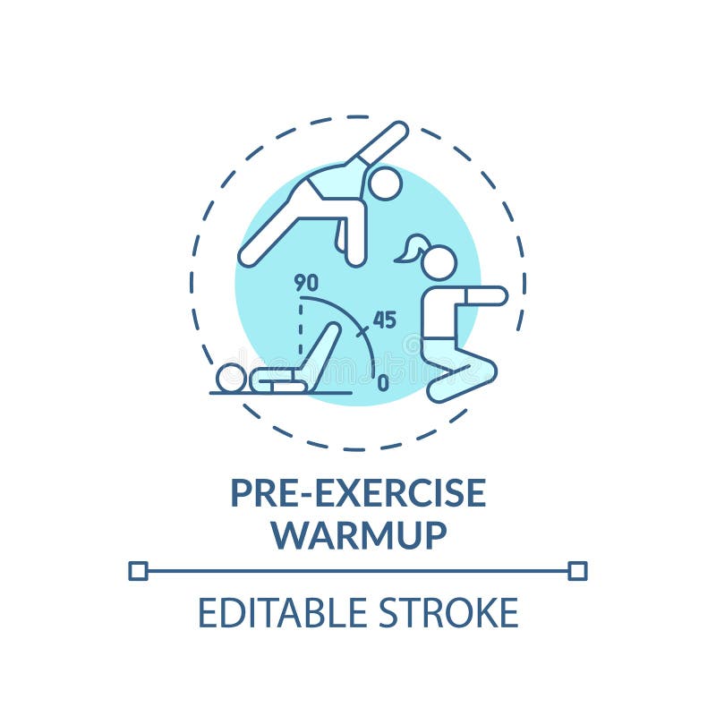 Pre-exercise Warmup Concept Icon Stock Vector - Illustration of ...