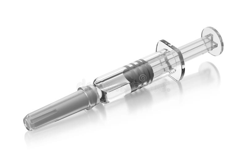Pre-filled Syringe Isolated. 3D Rendering Stock Illustration ...