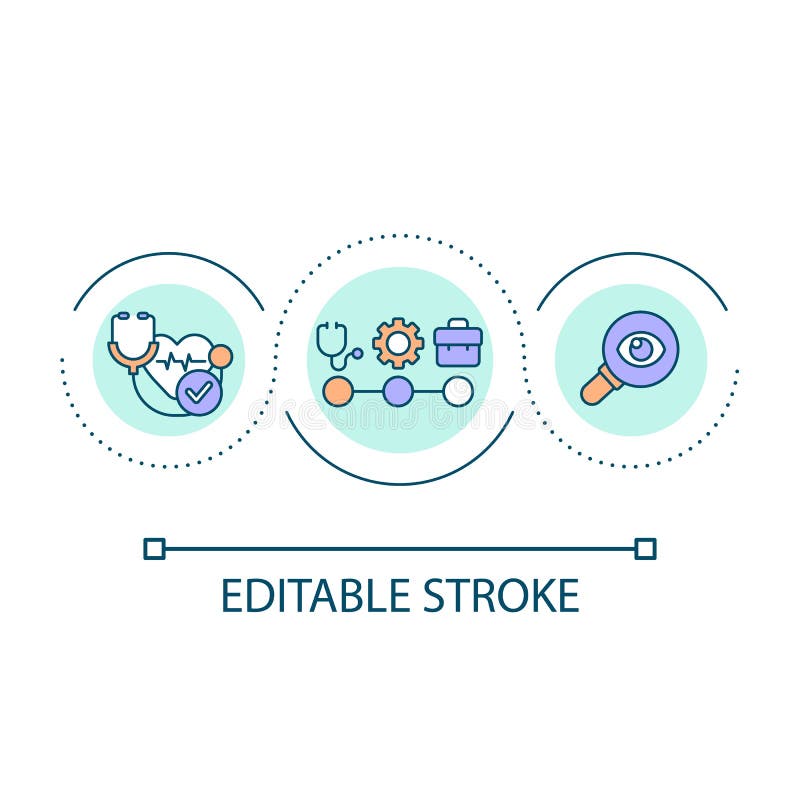 Pre-hire Physical Testing Loop Concept Icon Stock Vector - Illustration ...