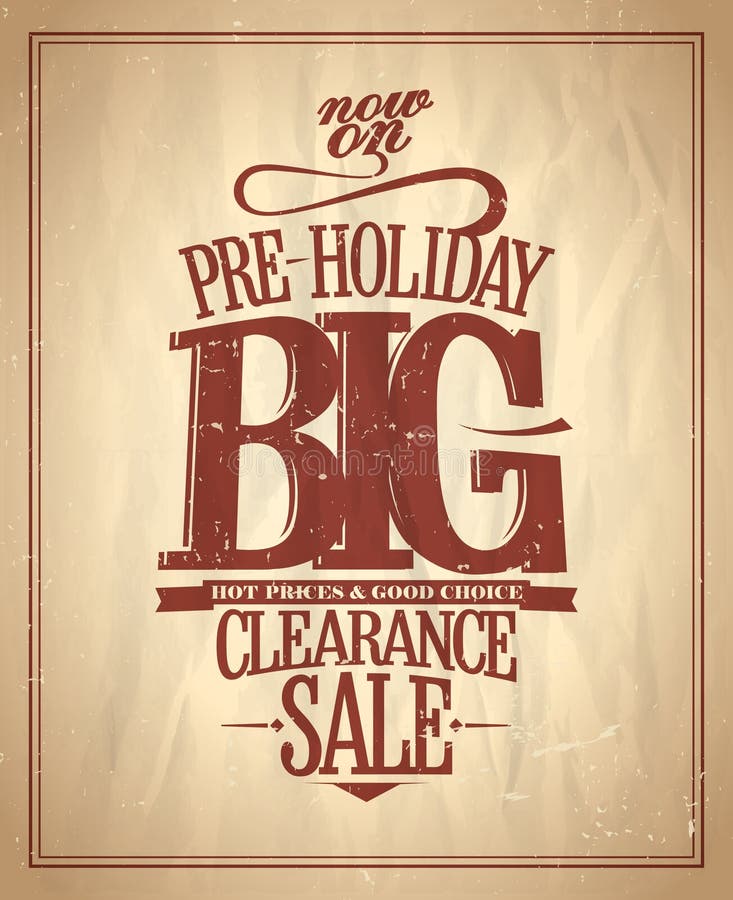 Pre-holiday Big Clearance Sale. Stock Vector - Illustration of clothes ...
