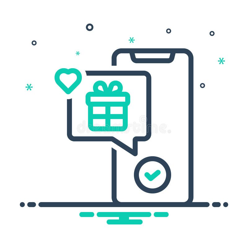 Mix Icon for Pre, Mobile and Gift Stock Vector - Illustration of icon ...