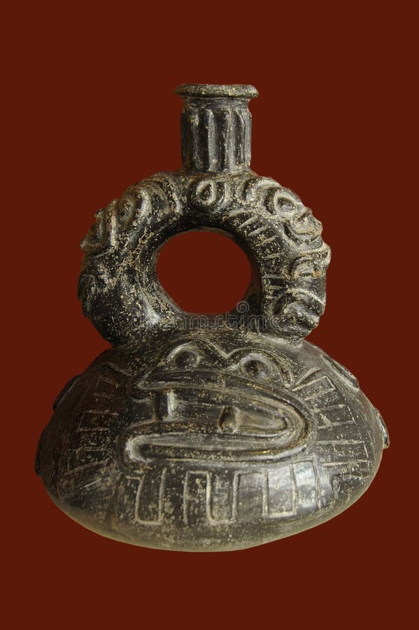 Inca cat mask stock image. Image of pottery, clay, peru - 6358093