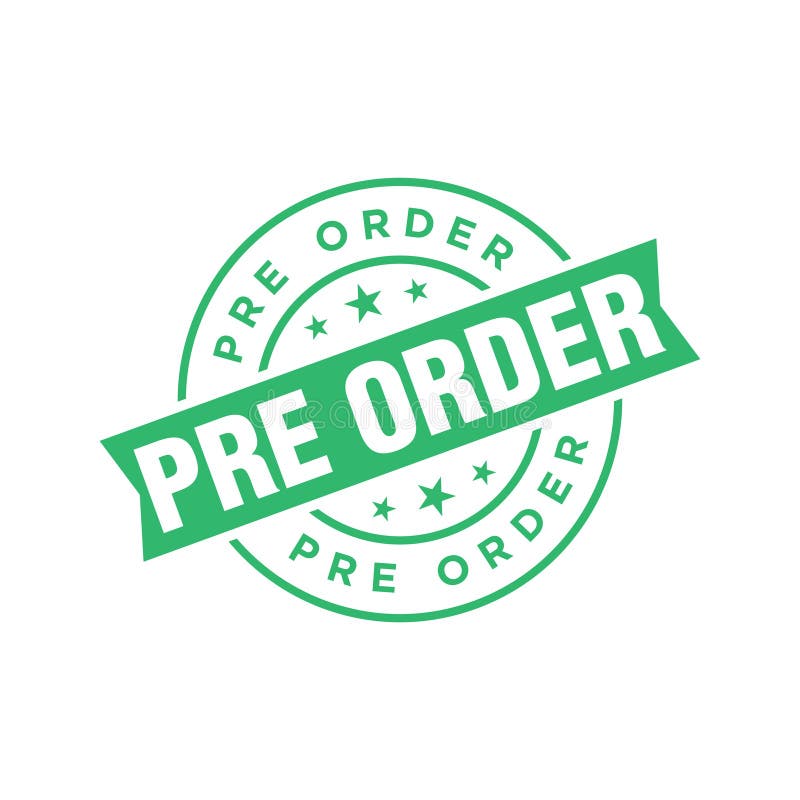 Pre Order Letter Rubber Stamp Template Design Stock Illustration ...