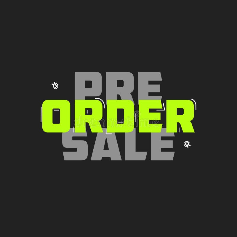 Set Pre-Order Sale Banners Design Template, Discount Tags Stock ...