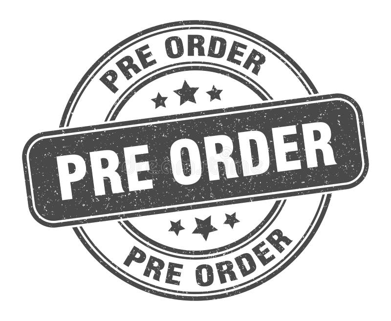 Pre order stamp stock vector. Illustration of black - 122298351