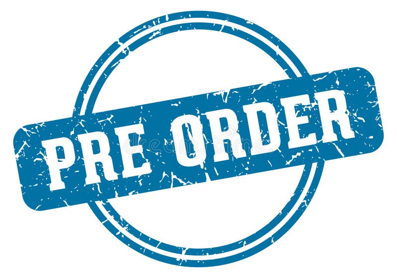 Pre order stamp stock vector. Illustration of blue, vector - 365329882