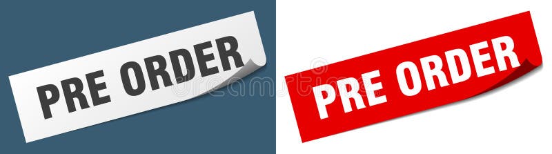 Pre Order Sticker. Pre Order Sign Set Stock Vector - Illustration of ...