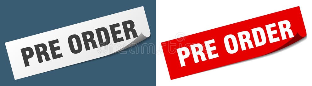 Pre Order Sticker. Pre Order Sign Set Stock Vector - Illustration of ...