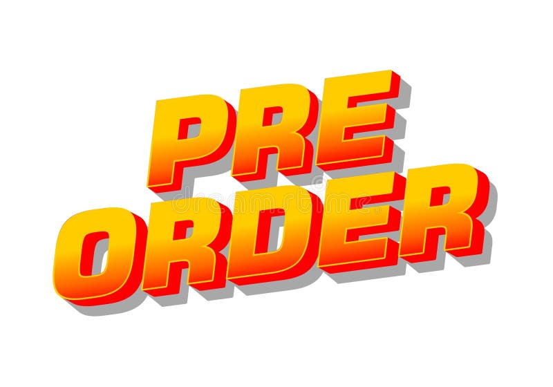 Pre Order. Text Effect for Social Media or Print Media Needs. Yellow ...