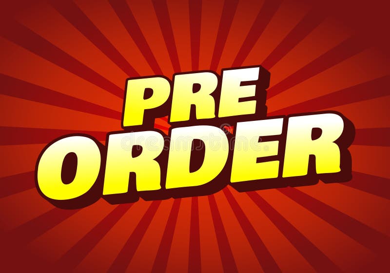 Pre Order. Text Effect for Social Media Promotion Needs. Red Yellow ...