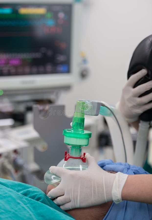 Pre Oxygenation for General Anesthesia Stock Image - Image of ...