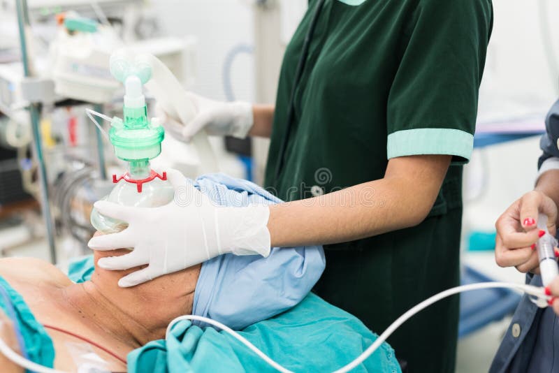 Pre Oxygenation for General Anesthesia Stock Photo - Image of health ...
