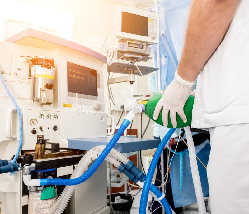 Pre Oxygenation for General Anesthesia in Surgery Room Stock Image ...