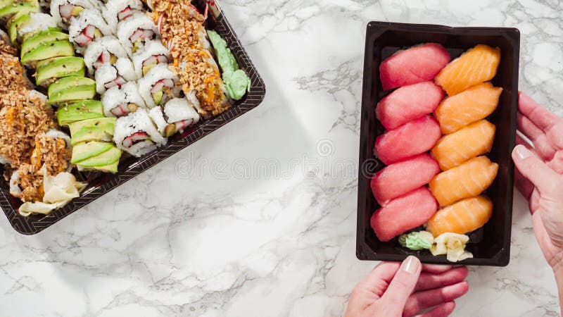 Pre-packaged sushi stock image. Image of culture, heritage - 266738365