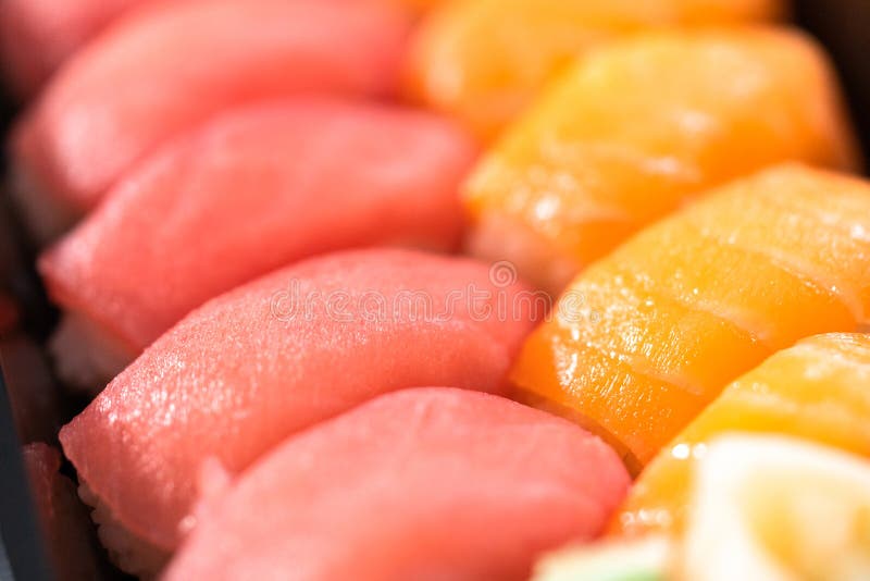 Pre-packaged sushi stock image. Image of tuna, rice - 274816505