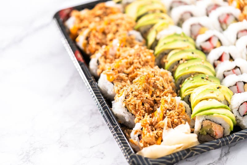 Pre-packaged sushi stock image. Image of culture, assorted - 276705191