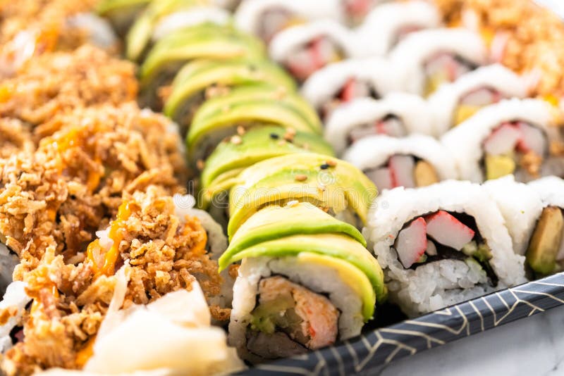 Pre-packaged sushi stock photo. Image of sushi, food - 276706778