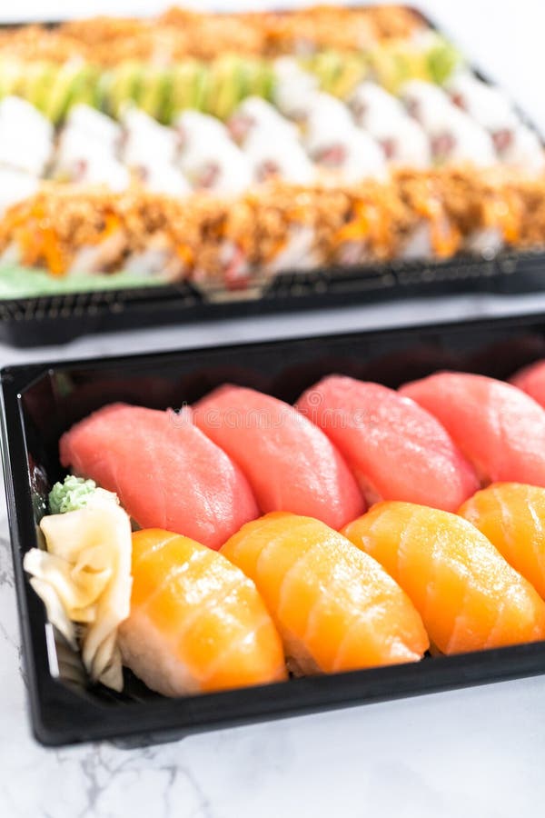 Pre-packaged sushi stock photo. Image of heritage, tuna - 276706866