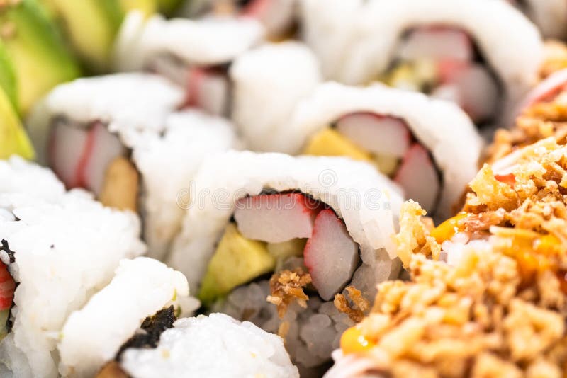Pre-packaged sushi stock image. Image of rice, vegetable - 259108049