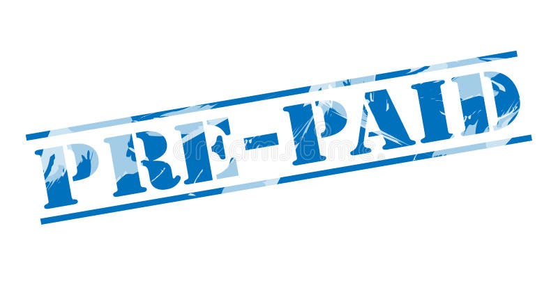 Pre paid blue stamp stock illustration. Illustration of blue - 98288318