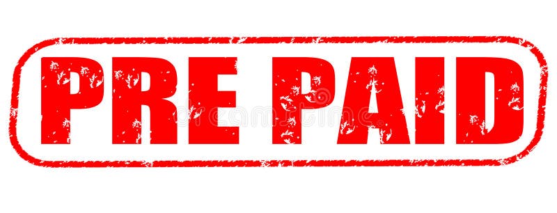 Pre-Paid rubber stamp stock vector. Illustration of sticker - 87306150