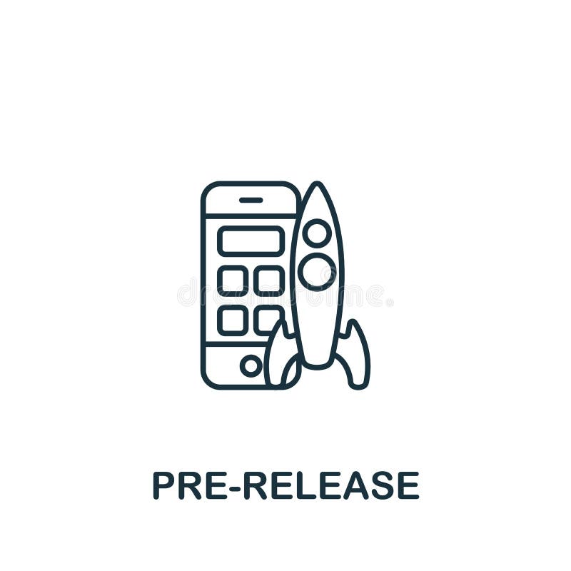 Pre-Release Icon. Line Simple Crowdfunding Icon for Templates, Web ...