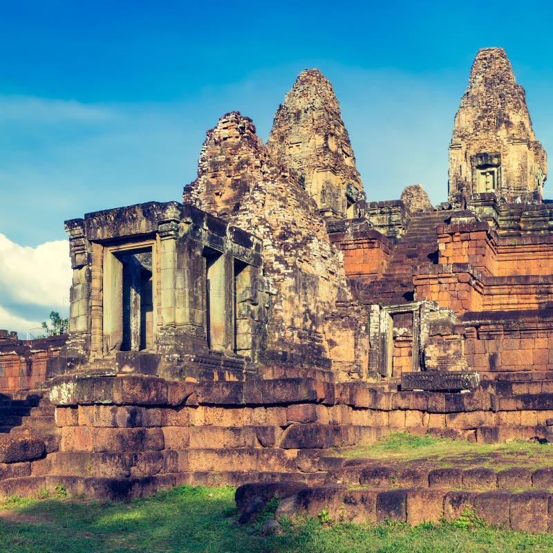 Pre Rup Temple at Sunset. Siem Reap. Cambodia Stock Photo - Image of ...