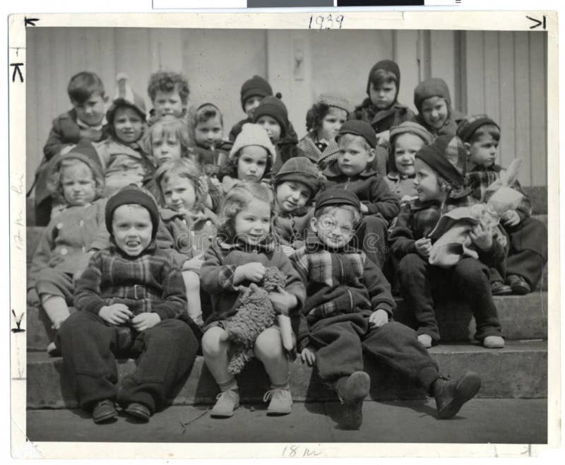 Pre-school Children Sitting On The Steps Of The Jewish Educational ...