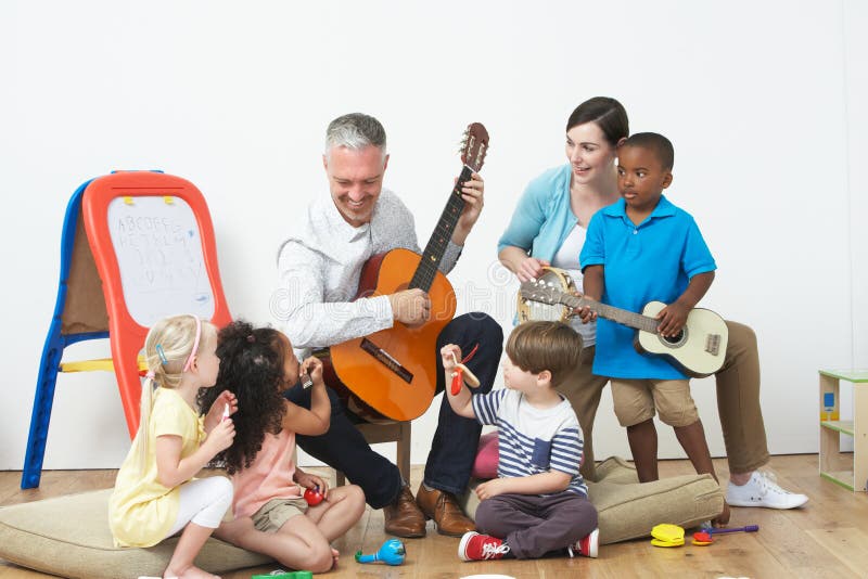 Pre School Music Lesson stock image. Image of school - 34179077