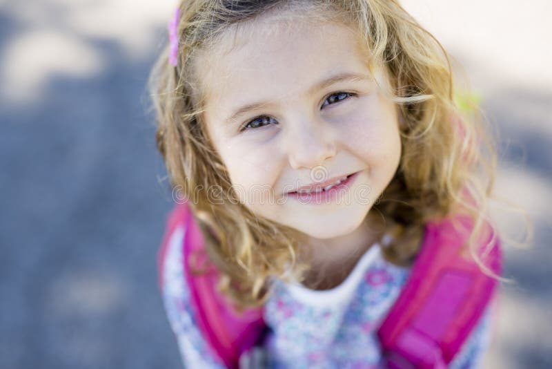 Pre-school Student Going To Stock Photo - Image of little, preschool ...