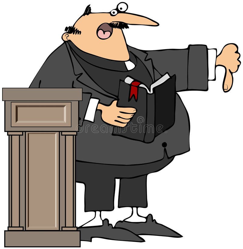 Preacher stock illustration. Illustration of humor, bible - 1025152