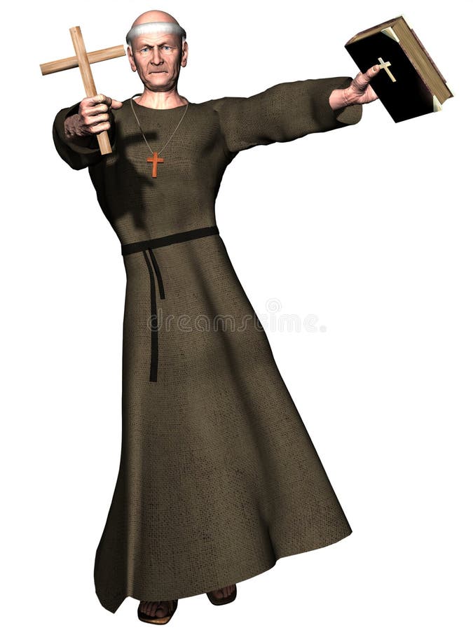 Preaching monk stock illustration. Illustration of friar - 20033341