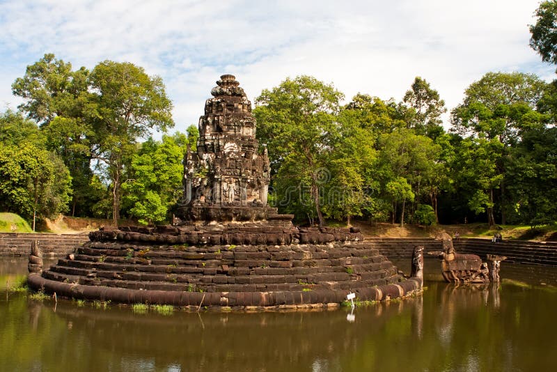 Preah Neak Pean Temple. Angkor. Cambodia Stock Photo - Image of ...