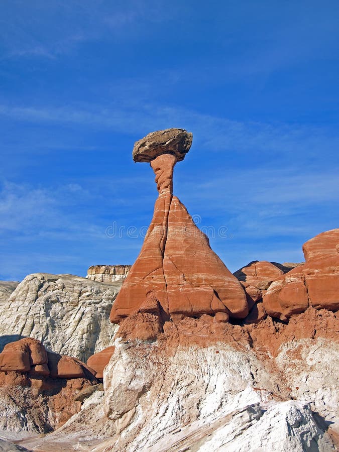 Precarious Rock Formation on a Canyon Trail Stock Photo - Image of ...