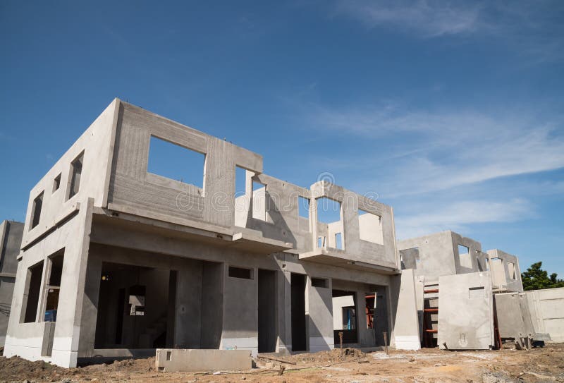 Precast Building stock image. Image of development, concrete - 75900407