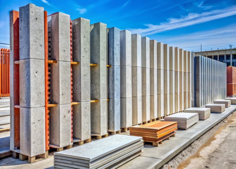 Precast Concrete Panels a Construction Site Showcase of Texture Color ...