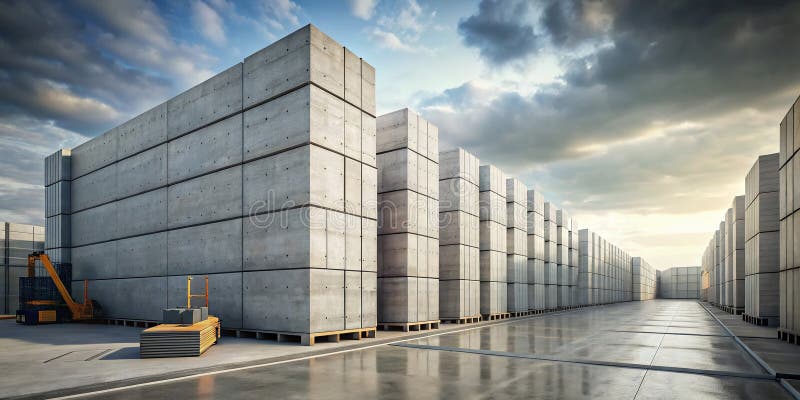 Precast Concrete Wall Panels Awaiting Installation Precision ...