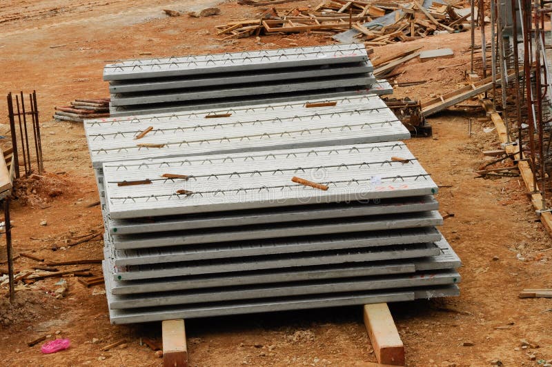 Precast Half Slab Floor Panel Stock Image - Image of panel, concrete ...