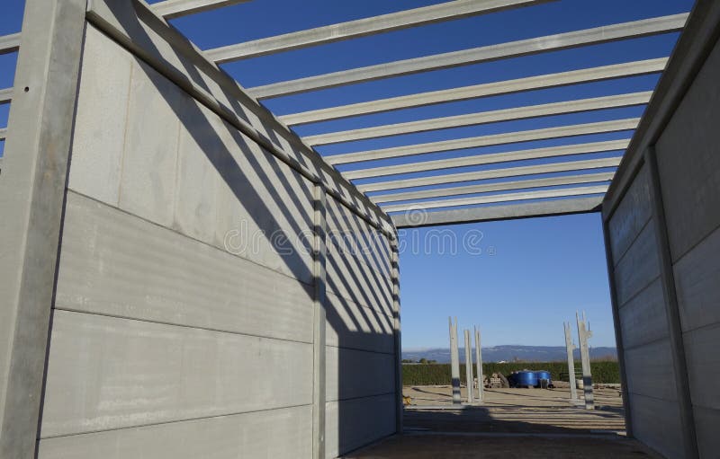 Precast Structure in Construction Stock Image - Image of building ...