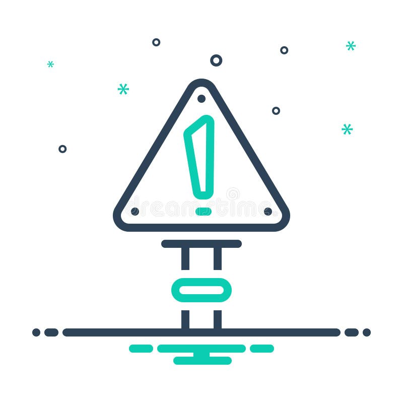 Mix Icon for Precaution, Caution and Risk Stock Vector - Illustration ...