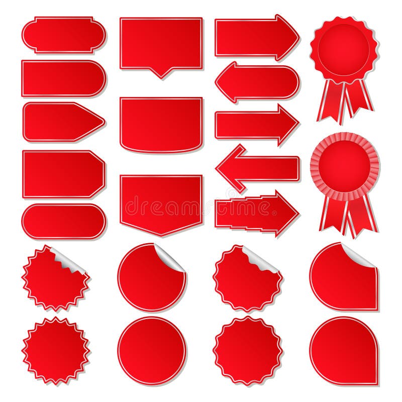 Precios Del Rojo Del Vector Ilustración del Vector - Ilustración de ...